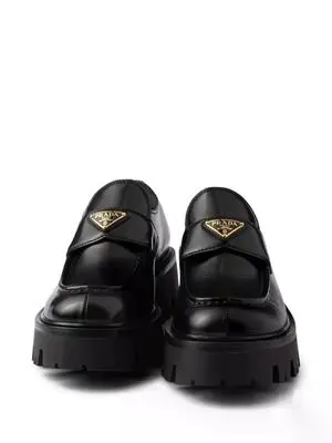 Prada Triangle-logo Platform Loafers