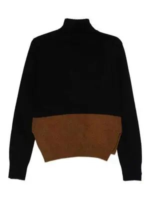 Plan C Turtleneck Knitted Top With Pockets