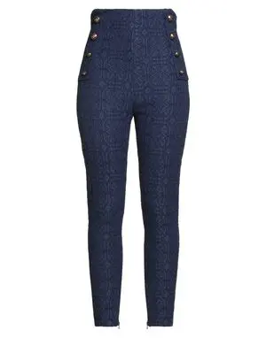 Elisabetta Franchi Slim Fit Appliqued Pants - Navy