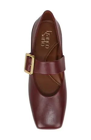 Franco Sarto Oakes Square Toe Flat - Bordo Red