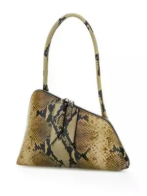Attico Snakeskin Leather Shoulder Bag - Neutrals