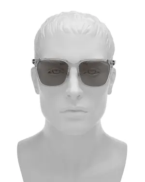 TOM FORD Square Sunglasses, 55mm - Grey/smoke Mirrored