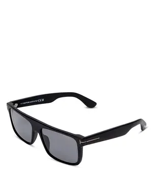TOM FORD Philippe Square Sunglasses, 58mm - Black/smoke