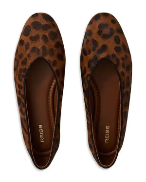 REISS Printed Ballet Flats