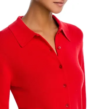 French Connection Cosysoft Button-down Top - Mars Red