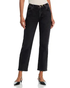 Women's High-Rise Straight-Leg Ankle Jeans