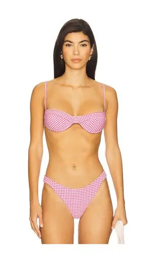 Onia Brigitte Bikini Top - Gin Fizz & White