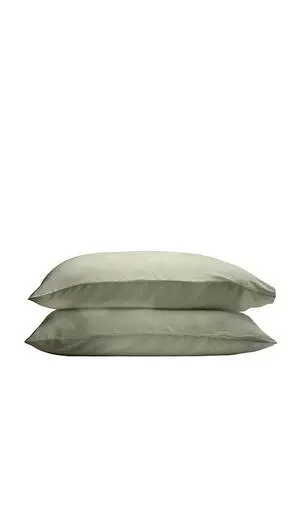 ETTITUDE Cleanbamboo Sateen+ Pillowcase Set In Sage - Fern