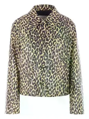 JIL SANDER Leopard-Print Jacket Neutrals