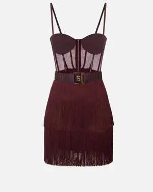 Elisabetta Franchi Fringe Cocktail Dresses