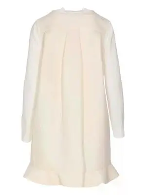 Sacai Crew-neck Ruffled-hem Dress