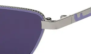 FLORENCE BY MILLS 56mm Cat Eye Sunglasses - Silver Purple