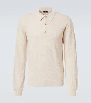 Etro Jacquard Wool-blend Polo Sweater