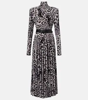 Norma Kamali Leopard-print Midi Dress