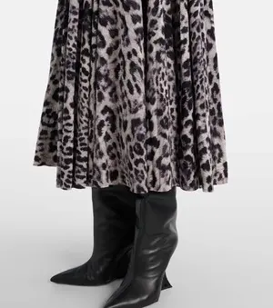 Norma Kamali Leopard-print Midi Dress