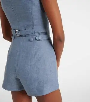 Posse Thea High-rise Linen Shorts