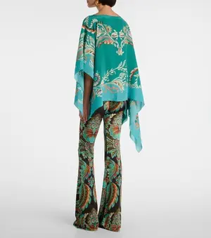 Etro Draped Silk Crêpe De Chine Top