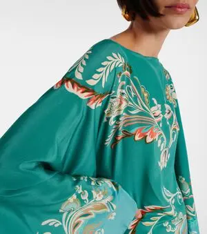 Etro Draped Silk Crêpe De Chine Top