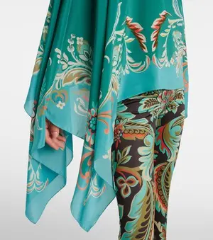 Etro Draped Silk Crêpe De Chine Top