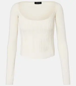 Cream Ribbed Blouses