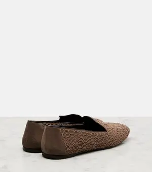 Brunello Cucinelli Embellished Suede Loafers