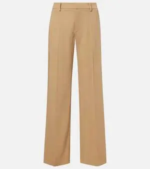 Ralph Lauren Corrine Low-rise Wool Wide-leg Pants