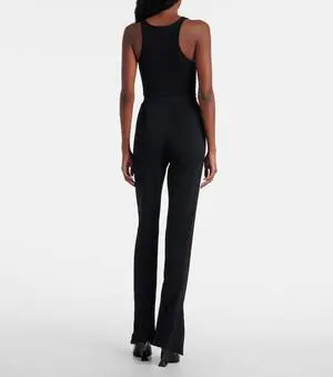 MUGLER High-rise Flared Trousers - Black