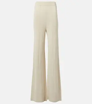 JOSEPH Knitted High-rise Flared Pants - Beige