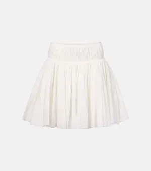 Alaïa Cotton And Linen Miniskirt