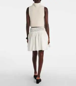 Alaïa Cotton And Linen Miniskirt
