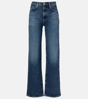 AGOLDE Harper Mid-rise Straight Jeans - Blue