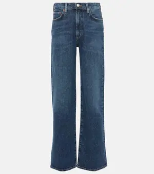 AGOLDE Harper Mid-rise Straight Jeans - Blue