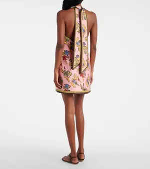 ALEMAIS Alémais Floral Halterneck Minidress