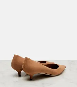 JIMMY CHOO Amelia 35 Suede Pumps - Beige