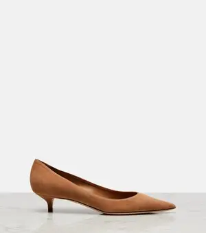 JIMMY CHOO Amelia 35 Suede Pumps - Beige