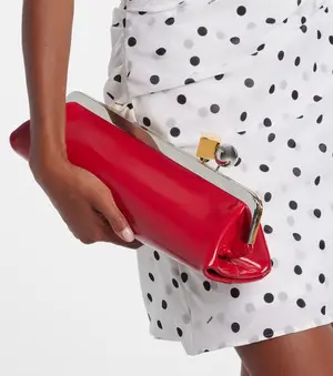 Jacquemus Salon Leather Clutch - Red