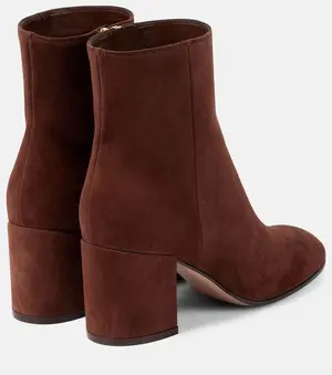 GIANVITO ROSSI Joelle 70 Suede Ankle Boots - Brown