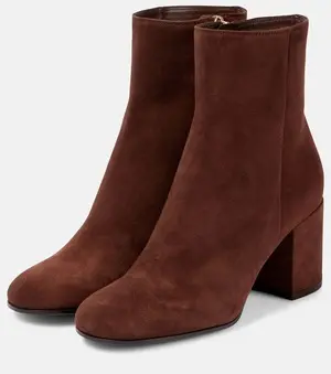 GIANVITO ROSSI Joelle 70 Suede Ankle Boots - Brown