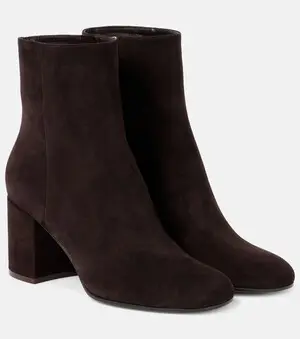 GIANVITO ROSSI Joelle 70 Suede Ankle Boots - Brown