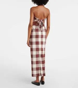 Posse Callie Gingham Cotton Crop Top - Multicoloured