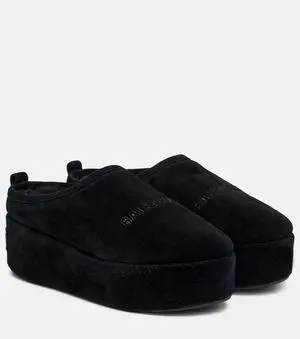 Balenciaga Alaska Suede Platform Mules