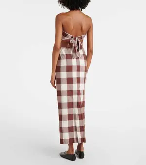 Posse Mira Gingham Cotton Maxi Skirt - Multicoloured