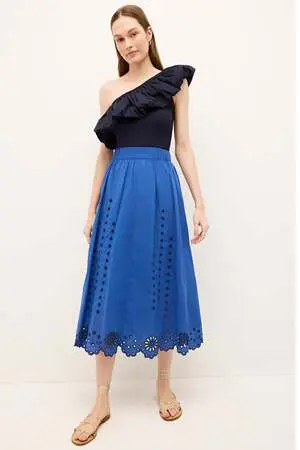 MARIE OLIVER Vandy Embroidered Midi Skirt