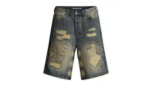LOSTSHDWS Dstry Denim Shorts - Bone