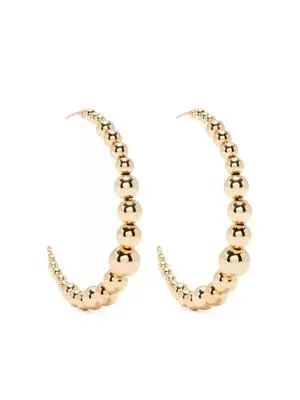 KENNETH JAY LANE Polished Hoop Earrings - Gold