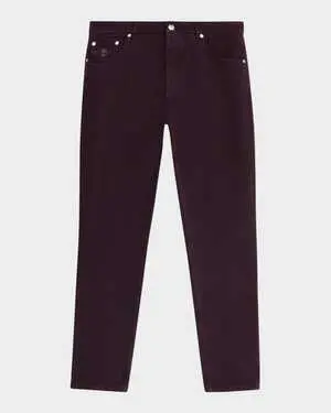 Brunello Cucinelli Classic Fit Five-Pocket Denim Pants - Brownish Purple
