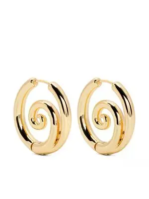 KENNETH JAY LANE Swirl Hoop Earrings - Gold