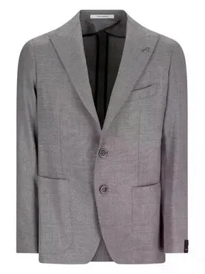 Tagliatore Single-breasted Patch-pocket Jacket - Grey