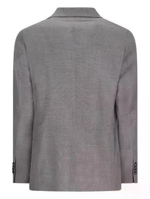 Tagliatore Single-breasted Patch-pocket Jacket - Grey