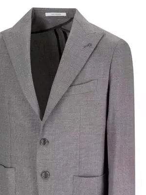 Tagliatore Single-breasted Patch-pocket Jacket - Grey